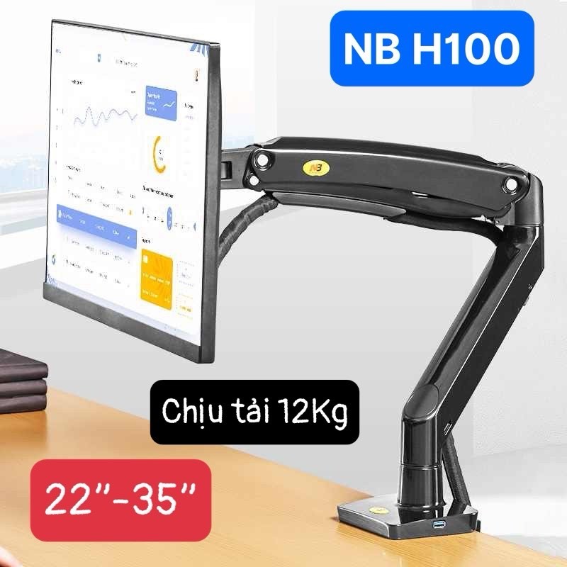 Nb H100 Computer Monitor Mount 22 - 35 Inch Load capacity up to 12Kg ...