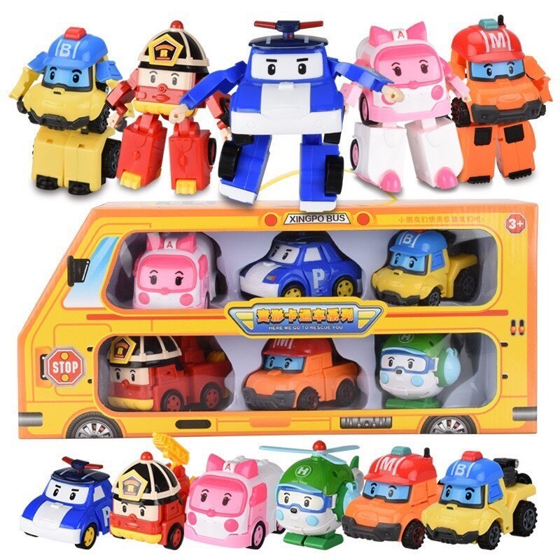 Large Size Poli Robocar Car Set - 2IN1 Transformation Toy Car | Shopee ...