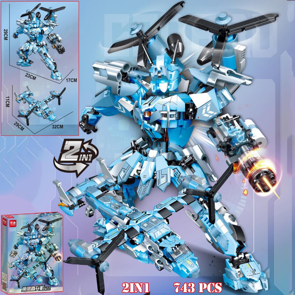 [hcm] Assemble TOY SET Combat ROBOT MODEL, gundam HELICOPTER model assembly set | Shopee Malaysia