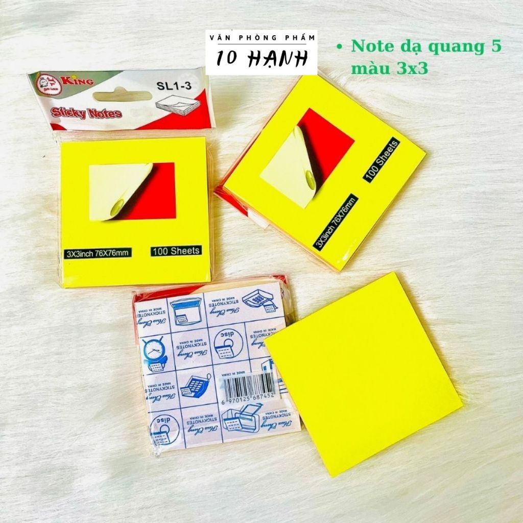 [3x3 Luminous] LOTS OF 100 Note Papers / Memo Papers / Note Papers 5 ...