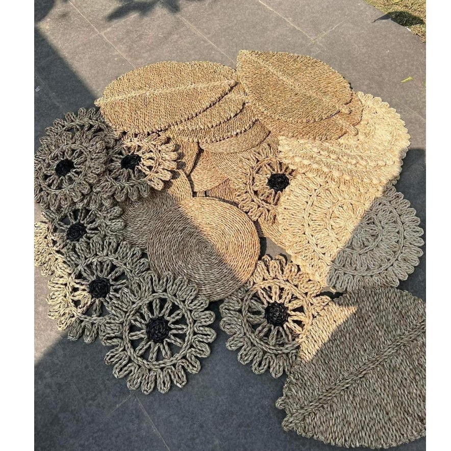 Pads, round sedge mats, flower shapes, wall-mounted sedge mats, dining ...