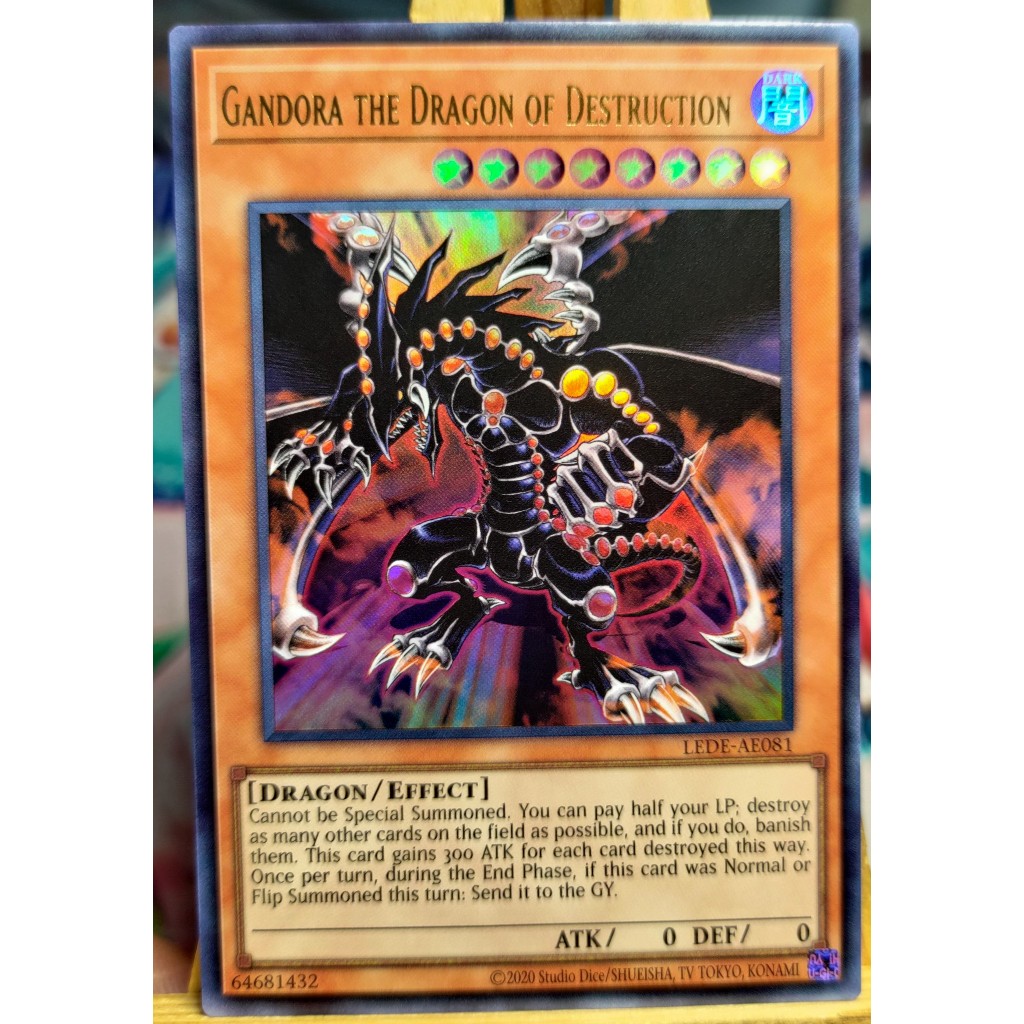 [KW2 Yugioh] [EN-AE] Card LEDE-AE081 Gandora the Dragon of Destruction - Ultra Rare | Shopee ...