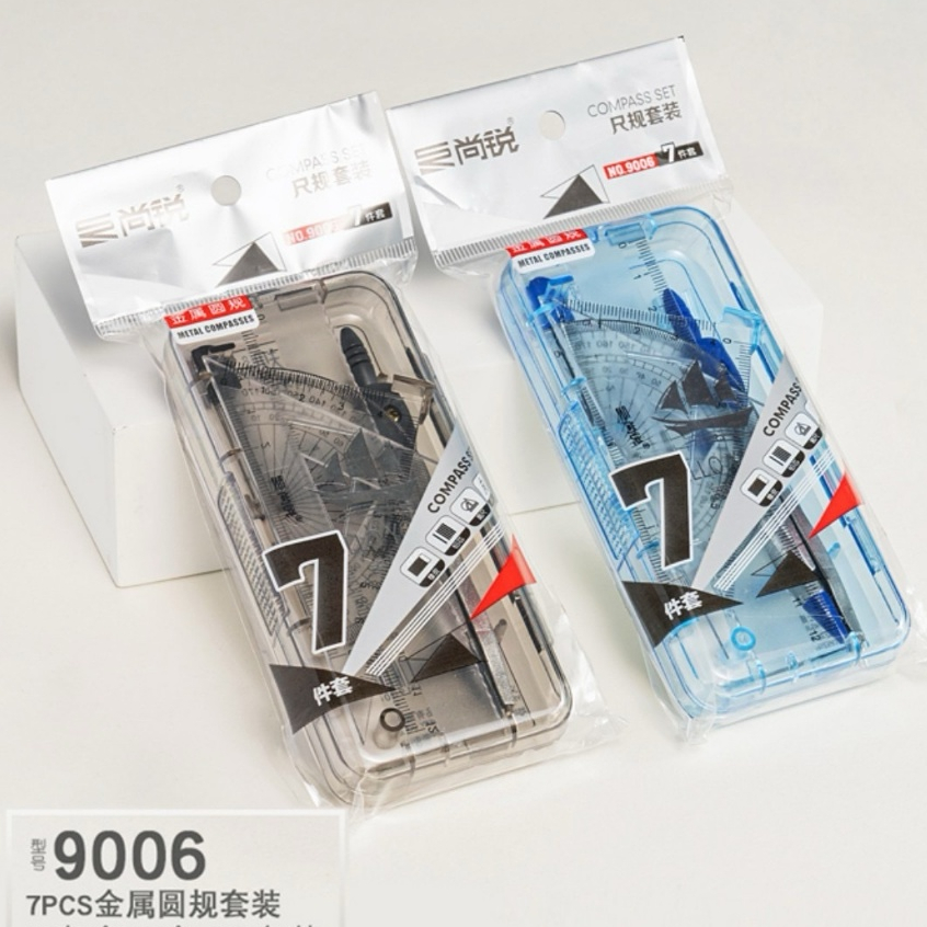 [9006] Compa 7 Piece Set (Crayon Combo, Eke, Ruler, Gum, Lead Lead ...