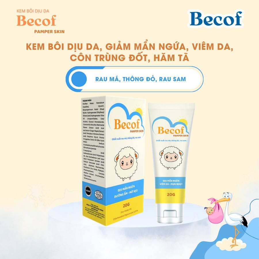 Becof skin cream helps relieve rashes, heat rash, and insect bites ...