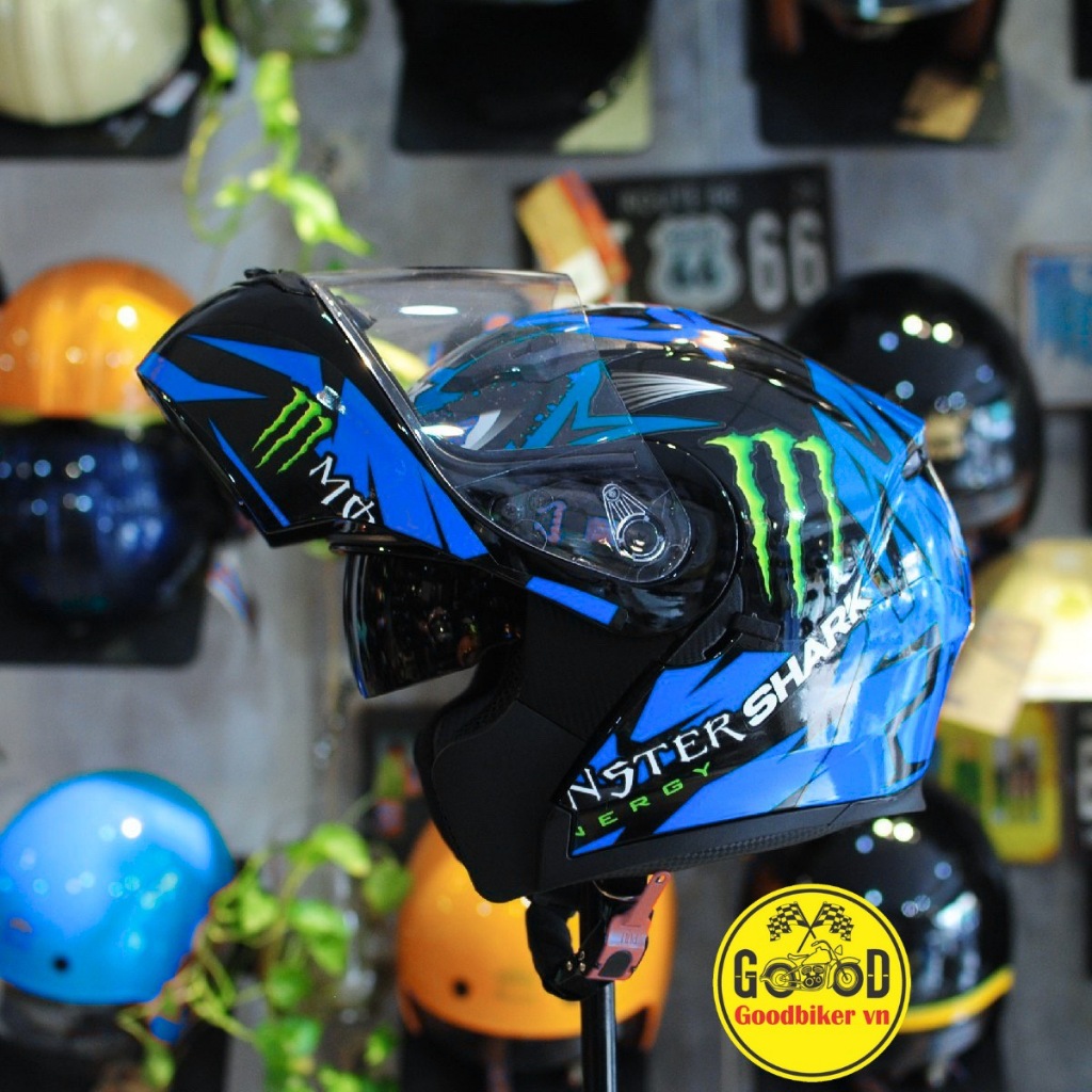 Royal M179 Full-Face Helmet With 2 Dragon-Eye Monster Stamp Glasses ...