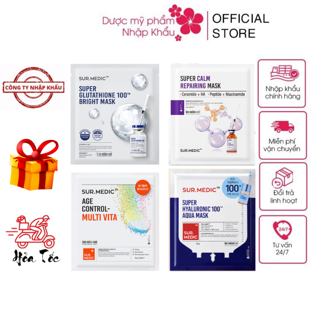 SurMedic Whitening Mask Sur.Medic+ Sur Medic Bright Glutathione Mask ...