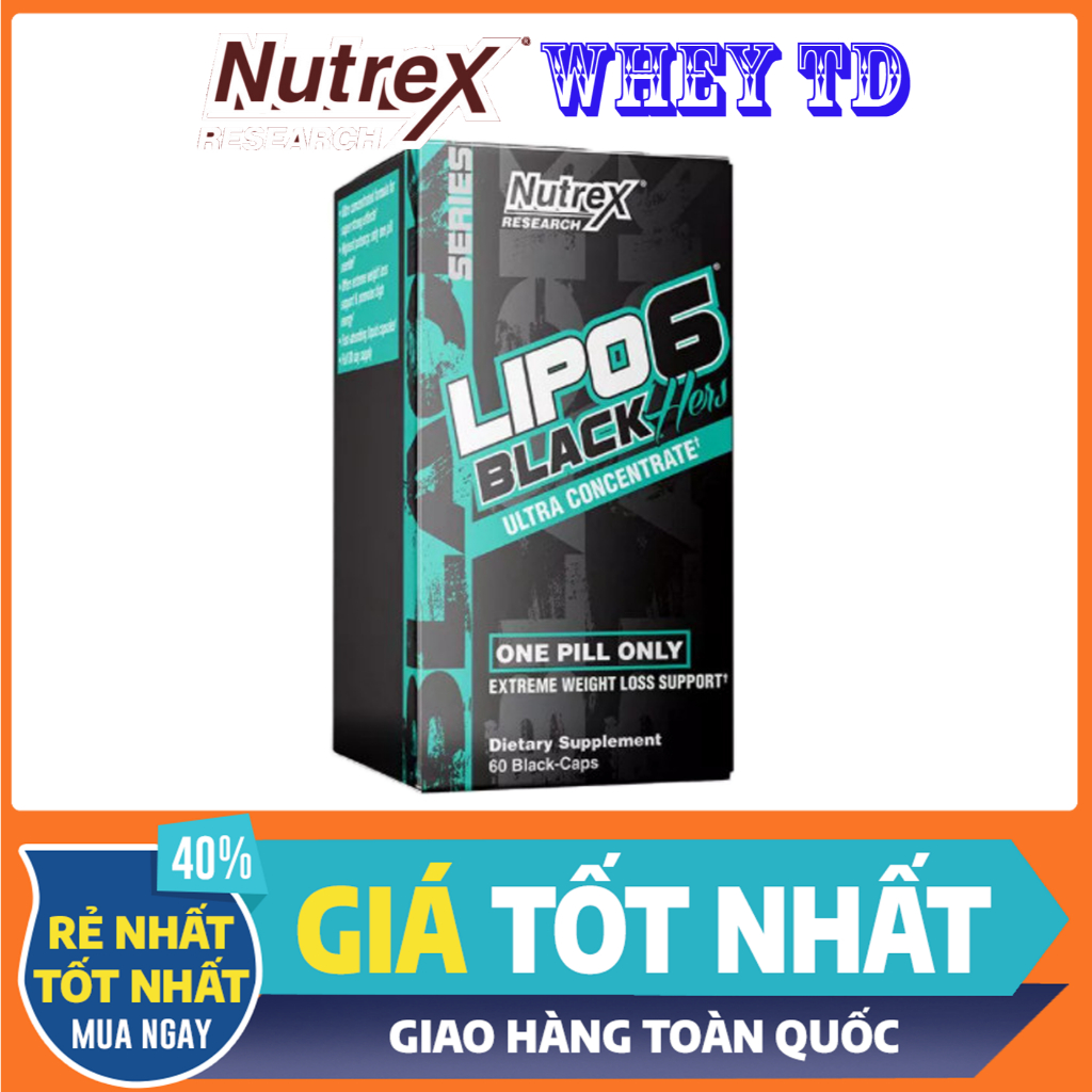 Lipo 6 Black Hers UC Nutrex 60 capsules - Fast fat reducer, healthy weight loss for women ...
