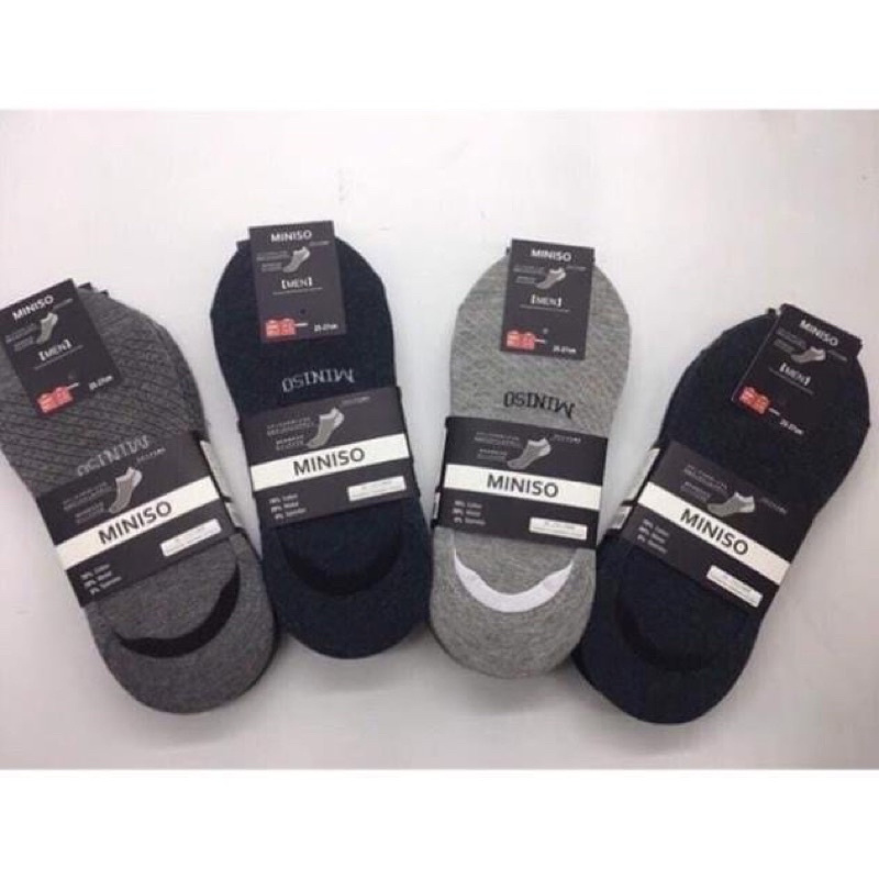 Bundle of 5 pairs of Miniso Men's Antibacterial Lazy Socks Made in ...