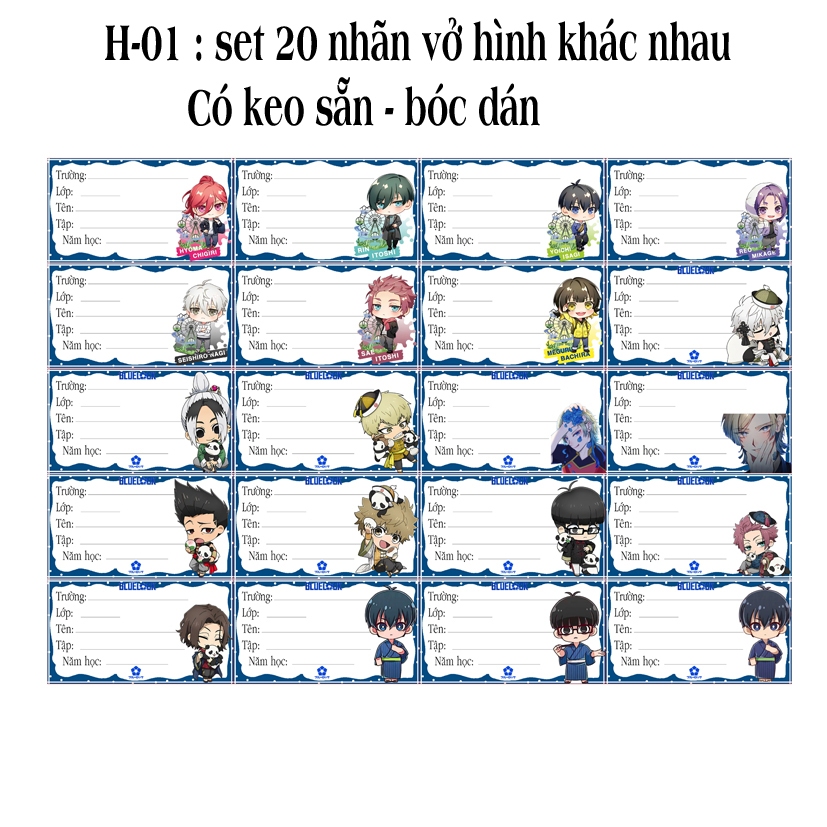 Blue lock notebook labels - Blue lock stickers (6 different designs ...