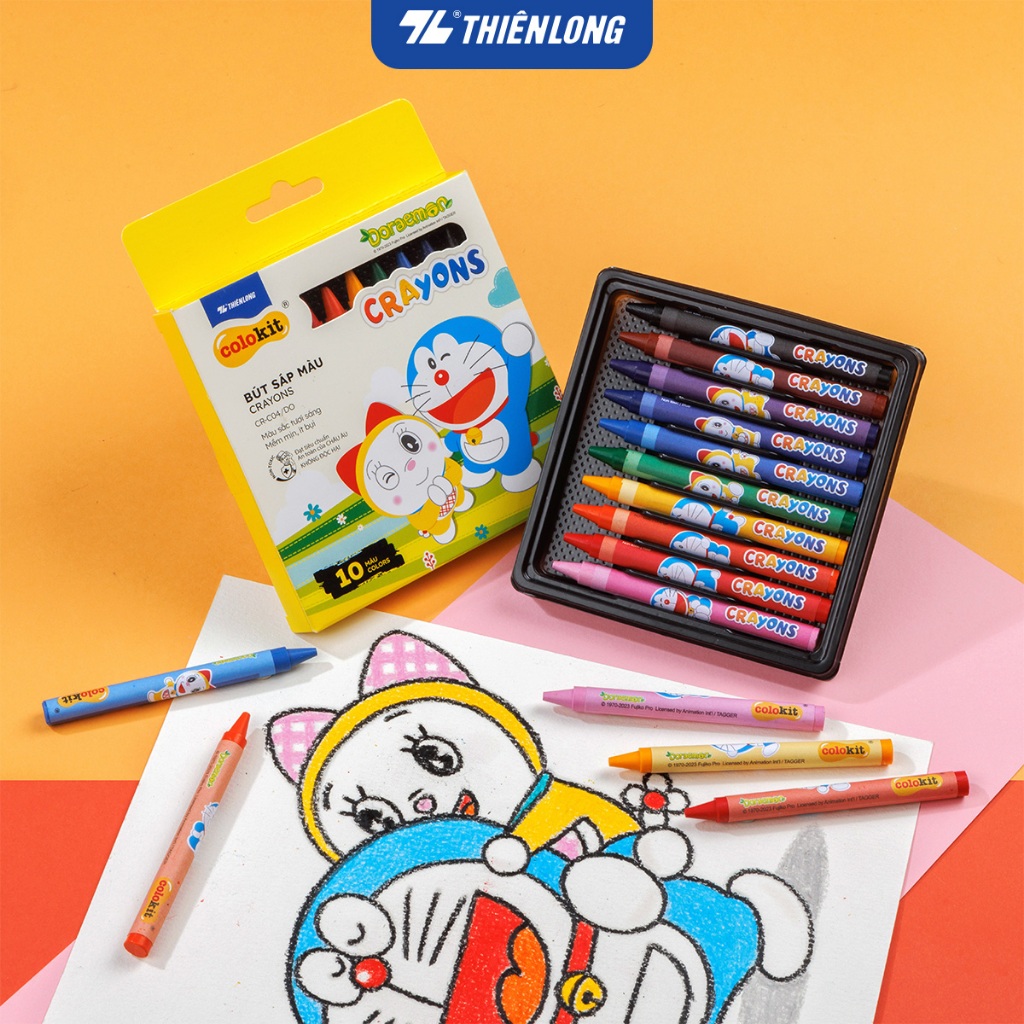 Thien Long Crayons with Doraemon character CR-C04/DO, including 10 ...