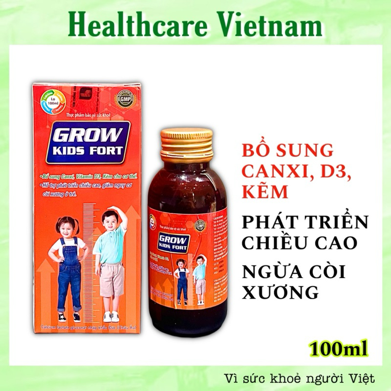 Grow Kids Fort Syrup Supplements Calcium, Vitamin D3 And Zinc Help Your ...