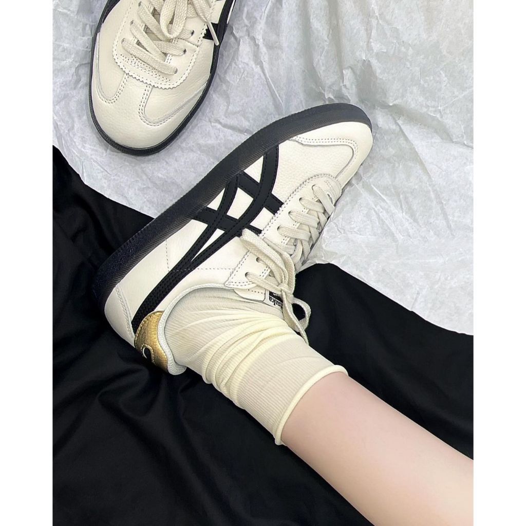 Osk Tiger Tokuten Black Cream Sneakers, Onits Tiger Tokuten Black ...