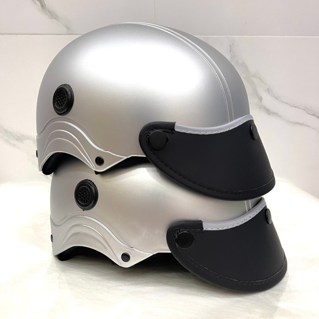 Smooth Half Head Helmet in Matte Paint with Ventilation Holes, Company ...