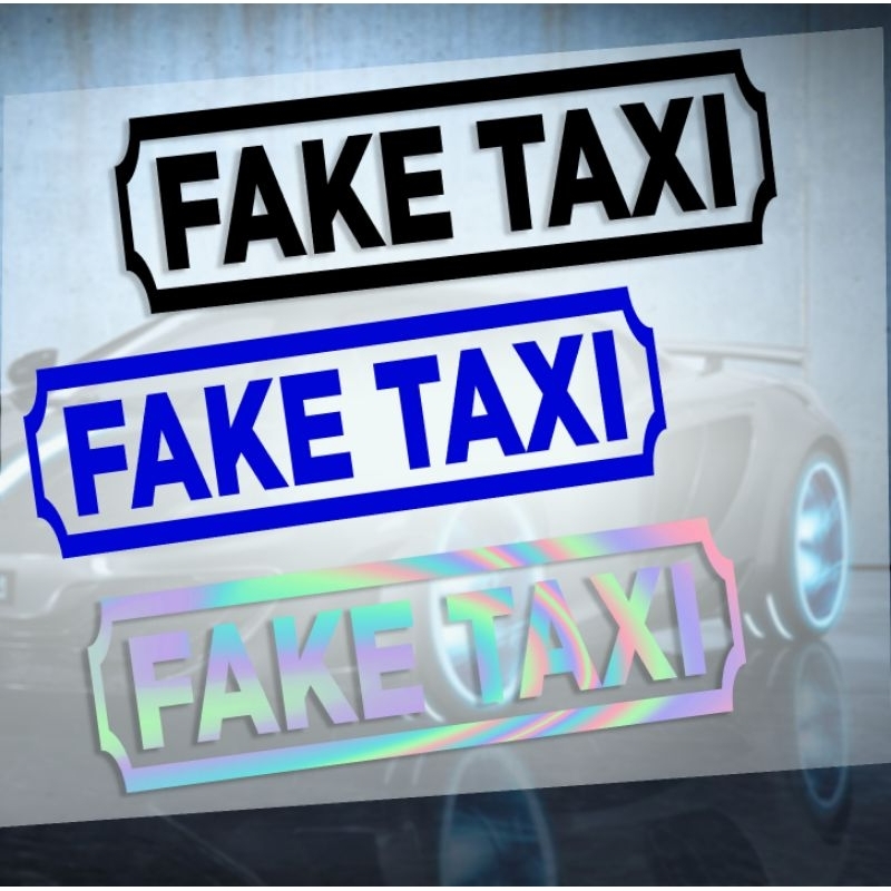 (2, Pcs) FACE TAXI Car Sticker Decal Shaping Decoration for Motorcycles and Cars | Shopee Malaysia