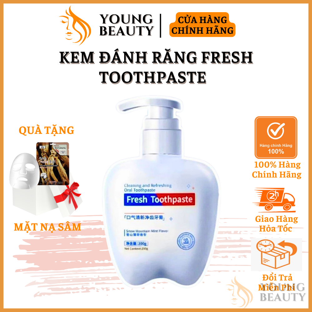 Fresh Toothpaste Liquid Toothpaste Brightens Teeth, Removes Yellow ...