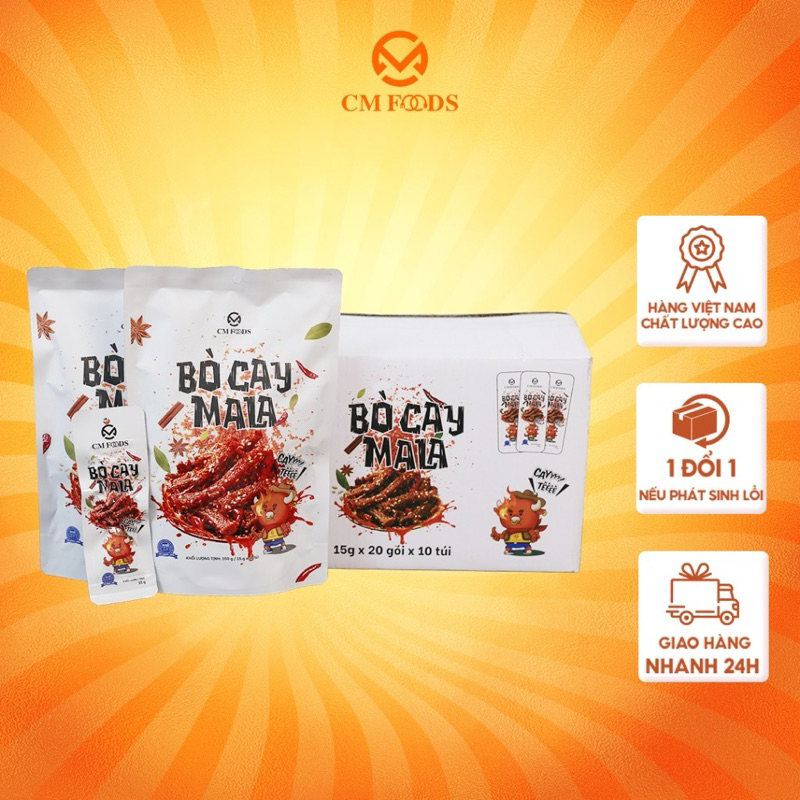 1 Pack of Mala Spicy Beef - Cmfoods Spicy and Fragrant Beef 15g pack ...