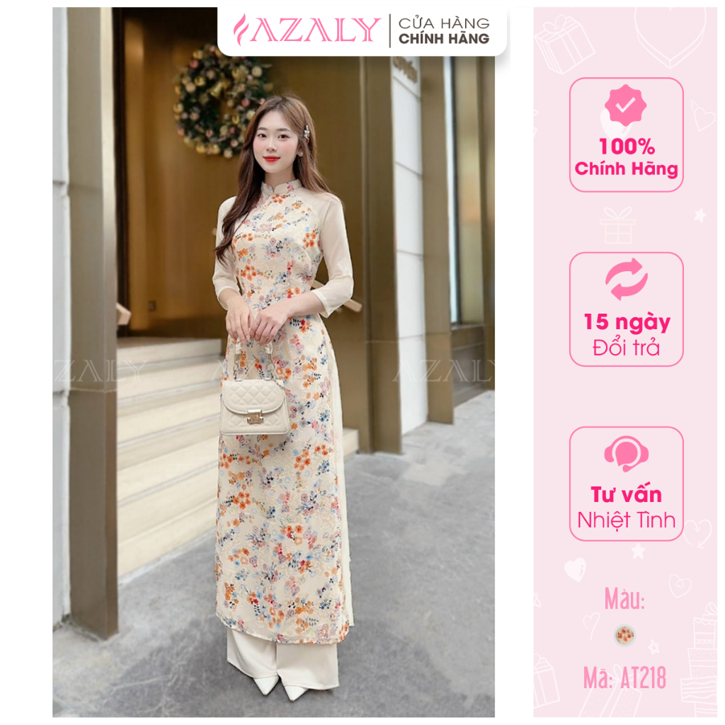 American Ao Dai AZALY silk 4-flaps Traditional flaps for wedding party ...