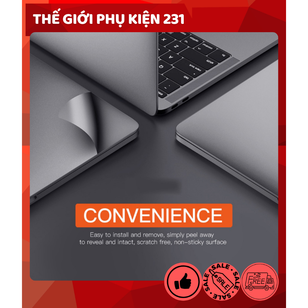 ZEELOT 6-IN-1 Macbook Sticker Set for Macbook Air M5,M4,M3,M2, Macbook ...
