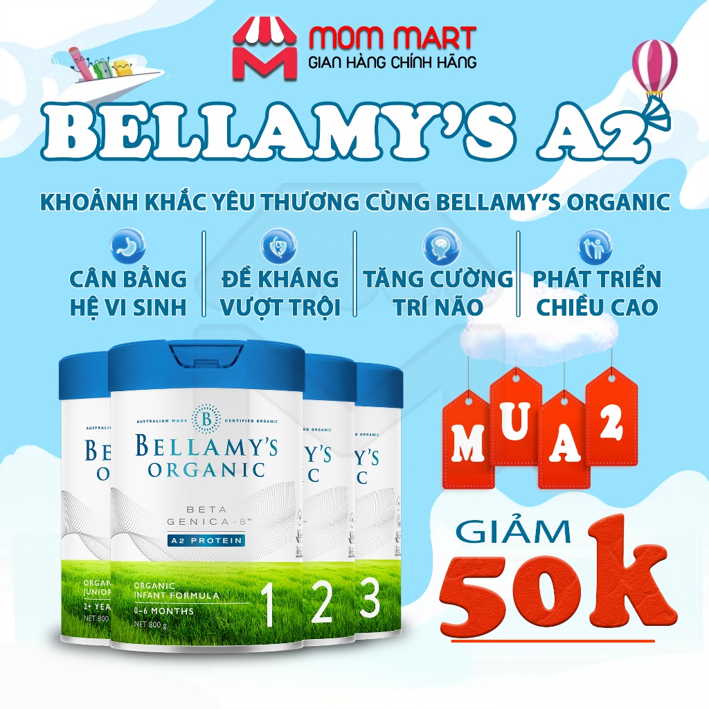 Bellamy's Organic A2 Beta Genica Powder Milk 8 OrganicA2 protein Milk ...