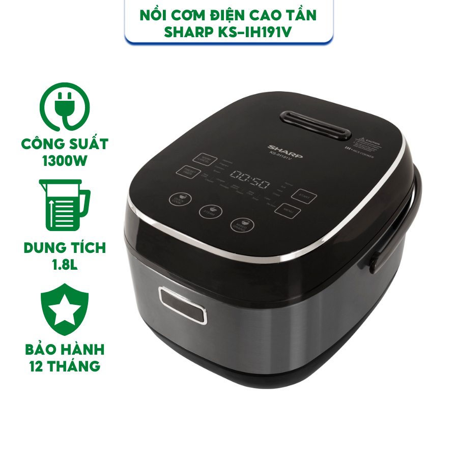 Sharp KS-IH191V high frequency rice cooker - Capacity 1.8L - Power ...