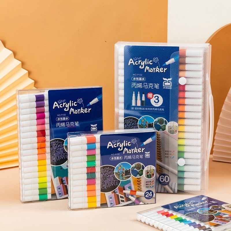 FREE 10 COLORING PAGES - Set of 12/24/36/48/60 waterproof Acrylic ...