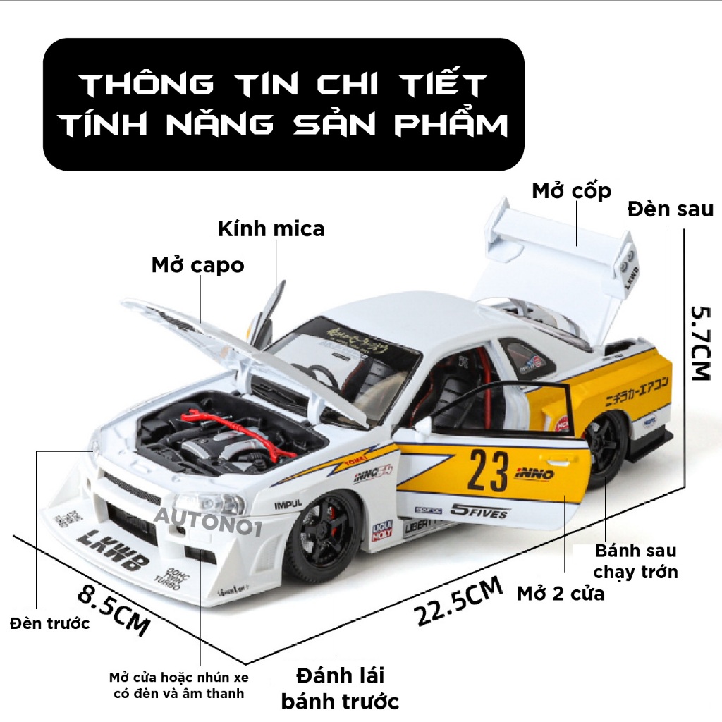 Nissan S15 Skyline GTR LBWK car model full open - steering - with ...