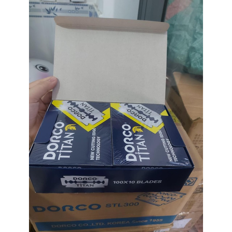 [Genuine] Blister of 100 Dorco Titan Razor Blades | Shopee Malaysia