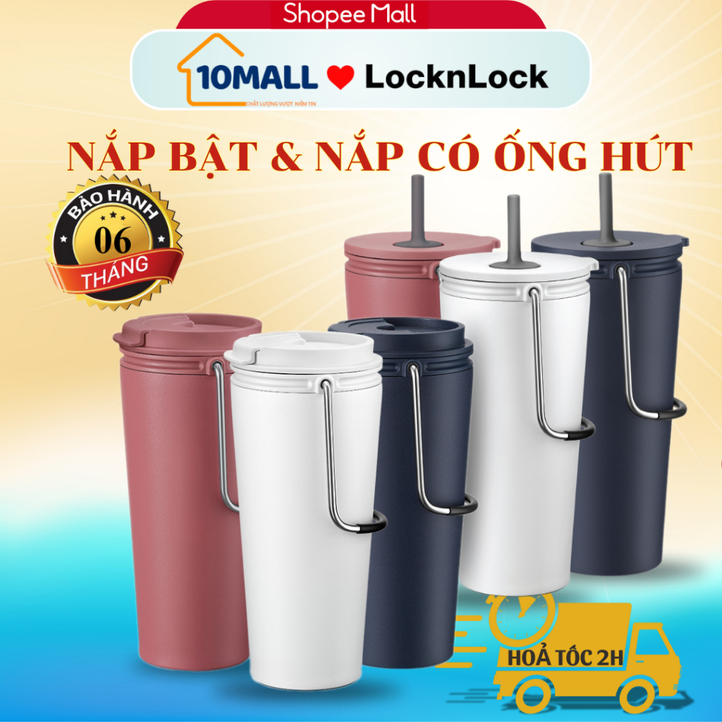 LocknLock Bucket Tumbler 540ml LHC4268 LHC4269, stainless steel, with ...
