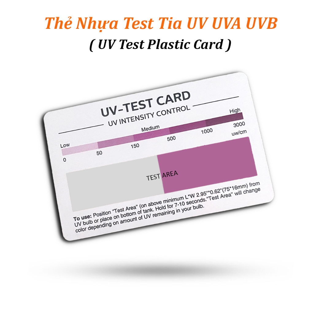 UVA UVB Ultraviolet Test Plastic Card Good Touch English Version (UV ...