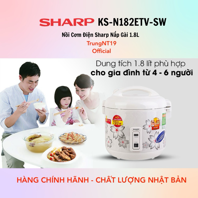 Thailand Sharp 1.8 liter lidded rice cooker KS-N182ETV || Display Like ...