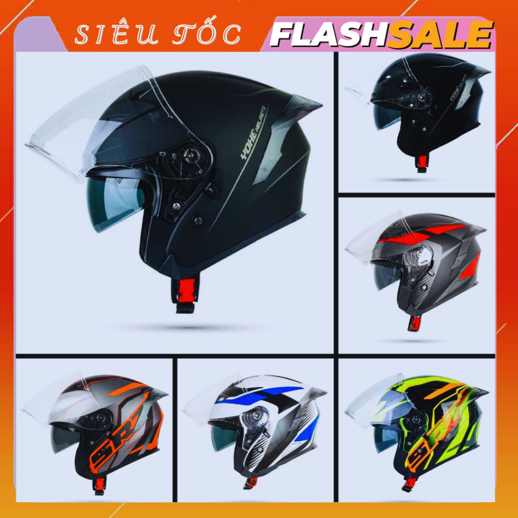 Genuine 3/4 yohe 878 Plus Helmet, High Quality 3/4 Helmet | Shopee Malaysia