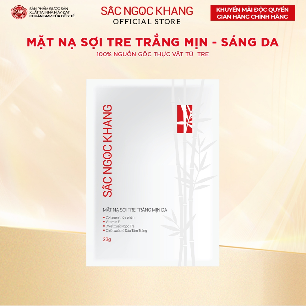 White Bamboo Fiber Mask Smooth Skin Color Ngoc Khang (1 Piece / 25g) | Shopee Malaysia