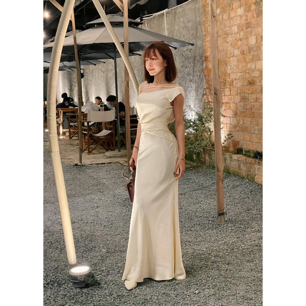Lux DRESS | Stylished OFF-Shoulder HIGH QUALITY WOMEN'S SILK DRESS ...