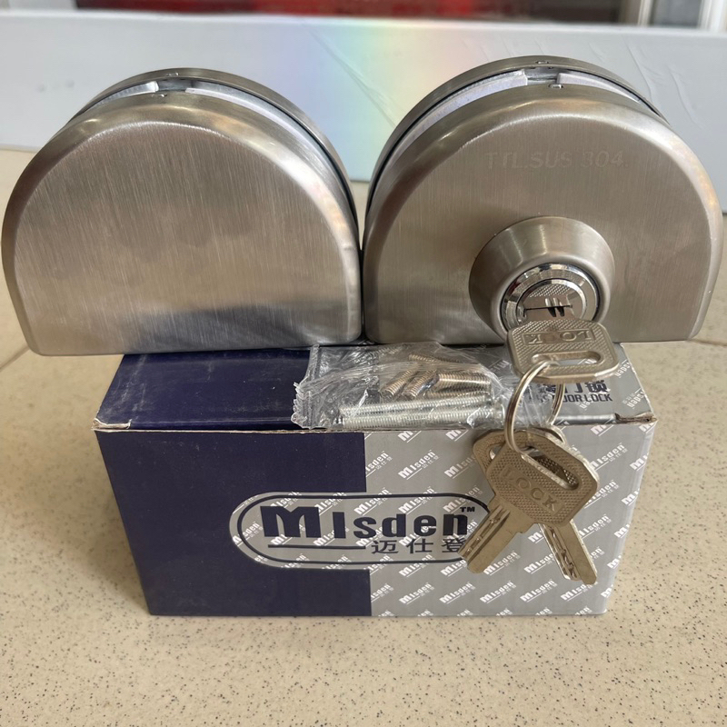 Single Half Moon Lock / Tempered Glass Sliding Door | Shopee Malaysia