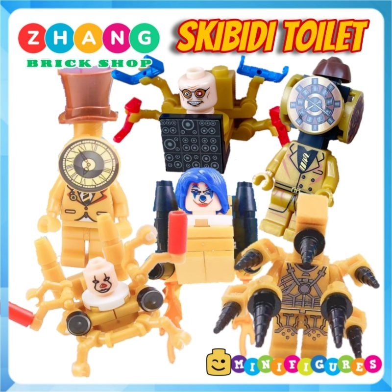Skibidi Toilet clock man Scientist Titan Drillman Pennywise Minifigures ...