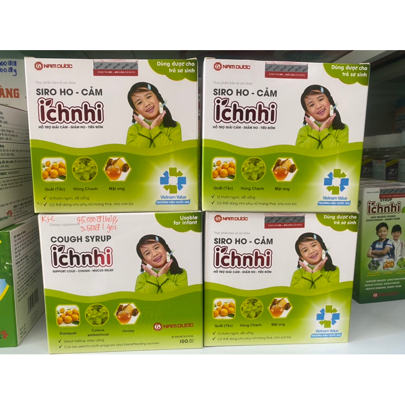 Ho-ca Ich nhi Syrup helps relieve colds, relieve coughs, and eliminate ...