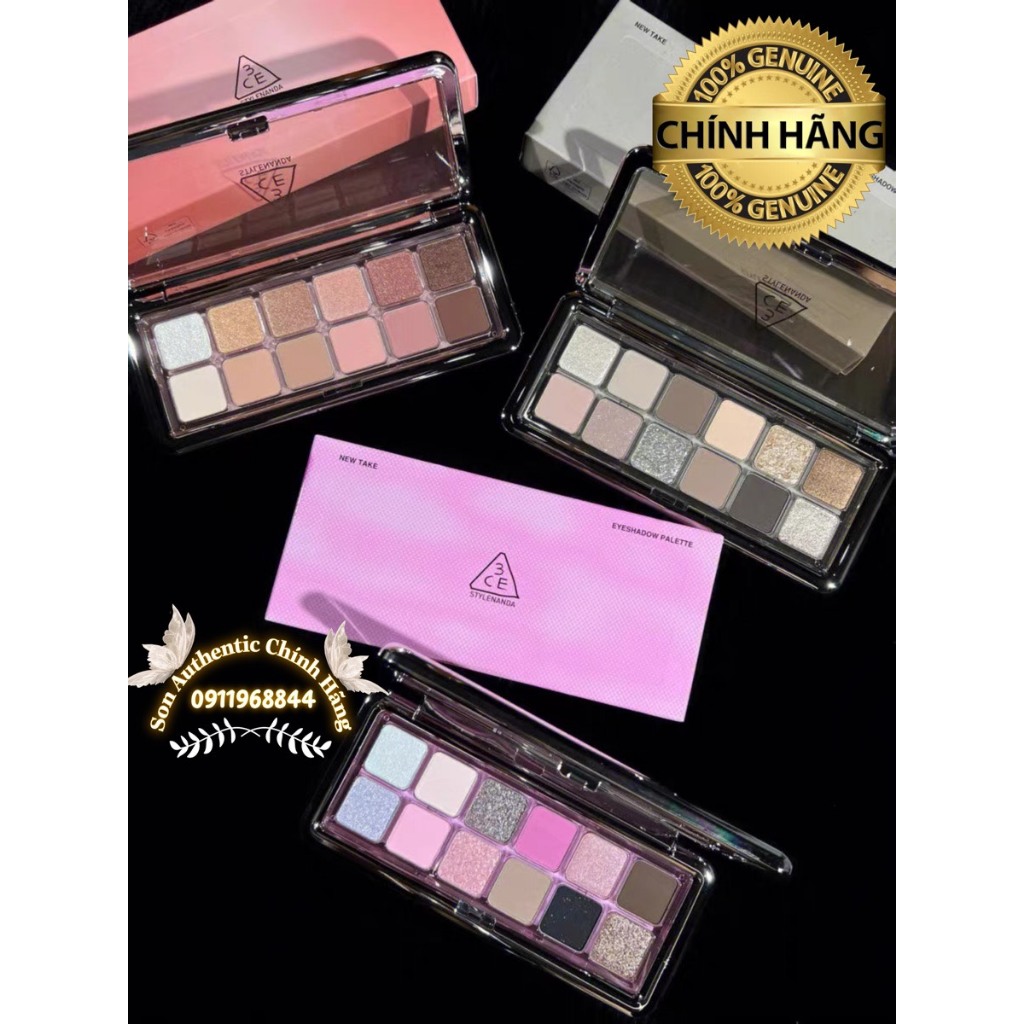 (3CE -12 Box) 3CE 12-Cell 3CE New Take Eyeshadow Palette Fullbox 9.5g ...