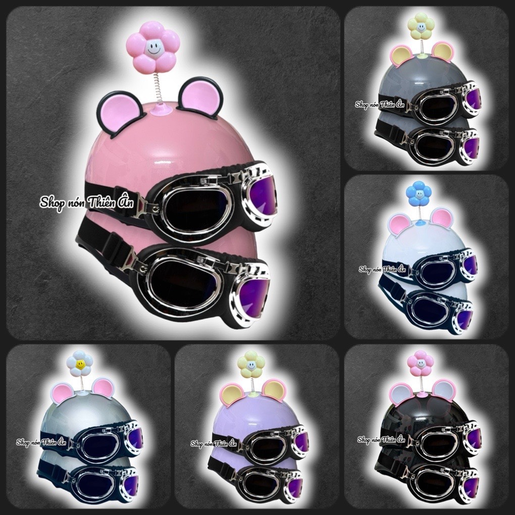 [GIVE Keychain] Half-head Pilot Goggles Helmet - Nano Coated Helmet ...