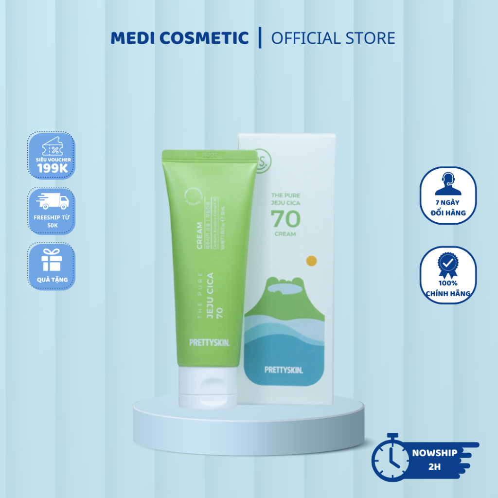 Jeju Cica Pretty Skin Soothing Cream with Pennywort Extract 50ml ...