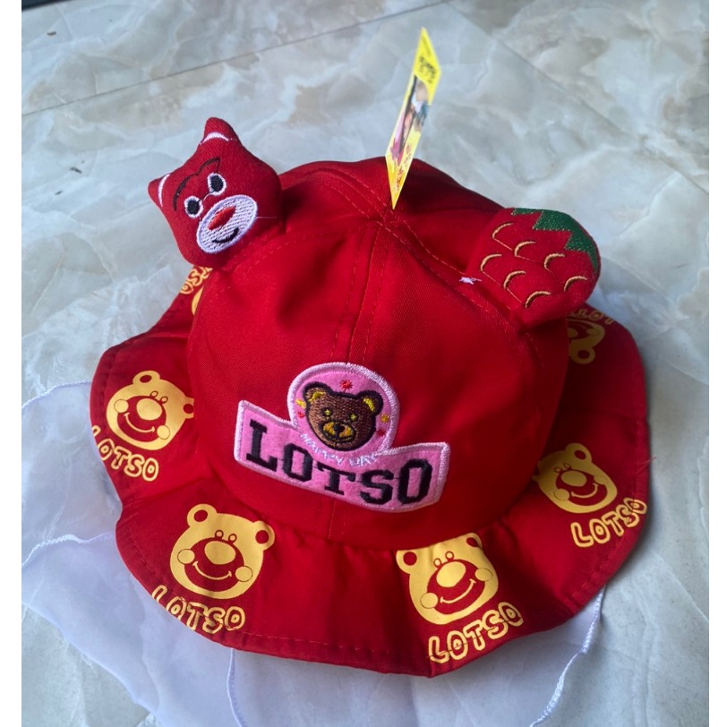 Lotso Beautiful Newborn Baby Hat With Chiffon Scarf To Cover The Face ...
