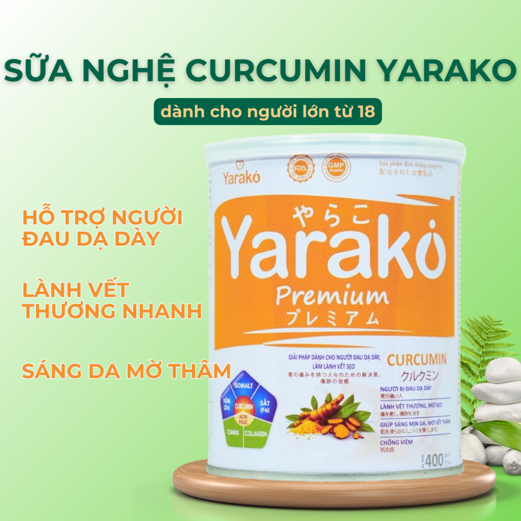 Japanese YARAKO PREMIUM CURCUMIN Turmeric Milk for Stomach, NaNo ...