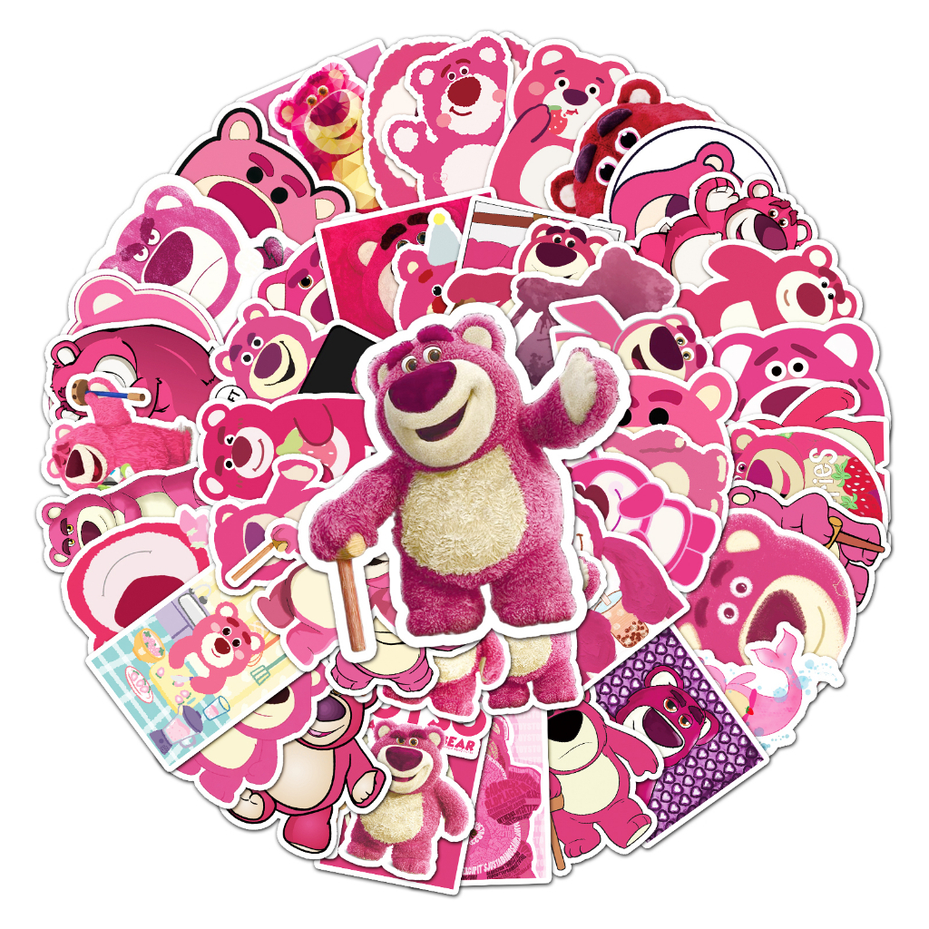 Cute mini lotso strawberry bear logo Combo stickers to decorate ...