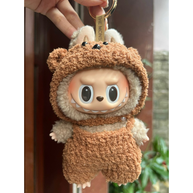 Brown bear with white tail -(This item fits Ozai, Labubu v1-v2,Lu ...