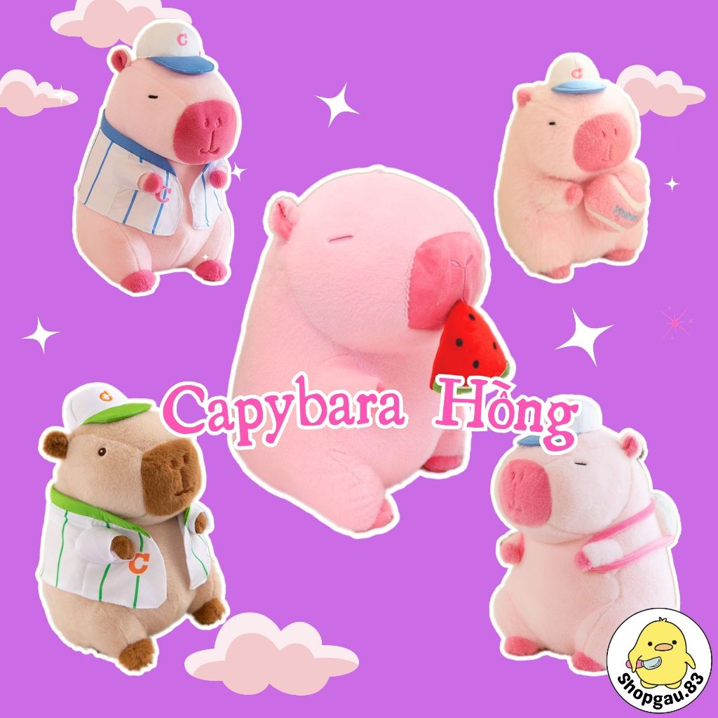 Super Cute Watermelon capybara Capy, Super Cute capybara Stuffed ...
