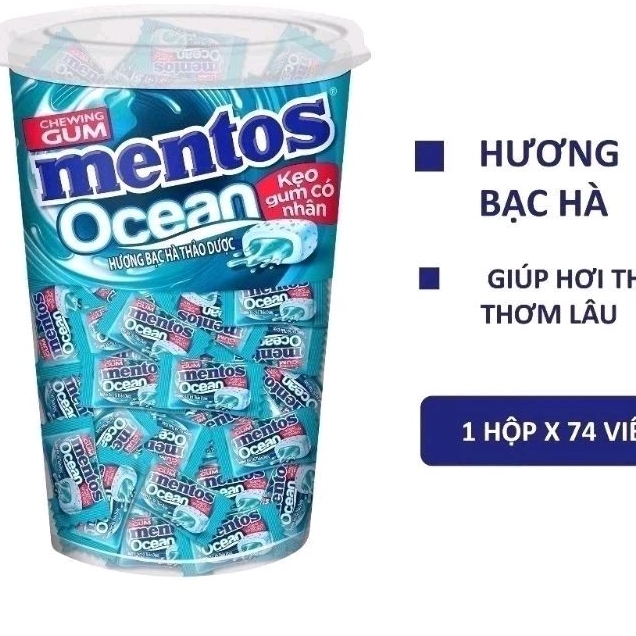 Ocean Gum Mentos Candy With Herbal Mint Flavor (281.2g Jar) | Shopee ...