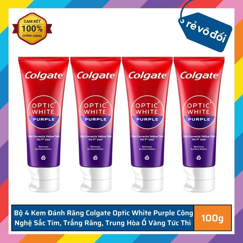 Colgate Optic White Purple Toothpaste Combo with Purple Technology ...