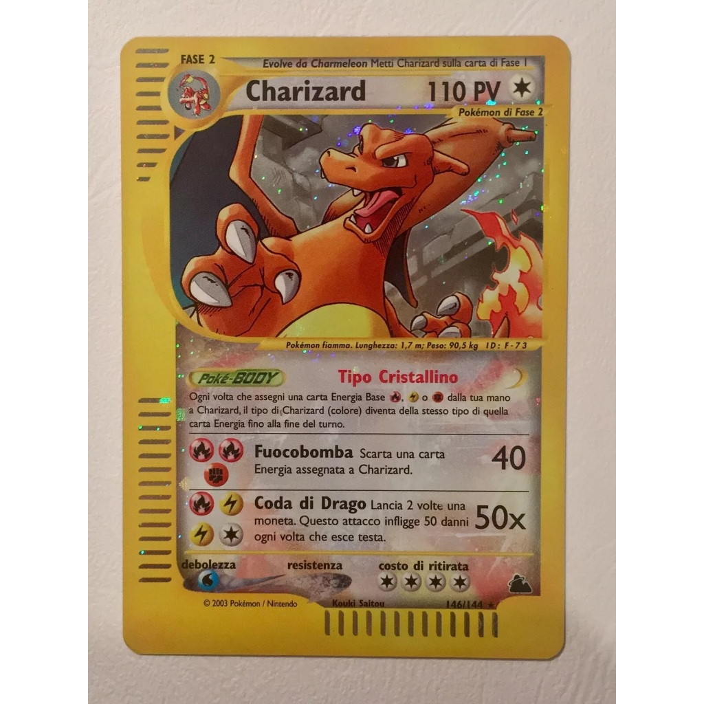 Original Pokemon Card Charizard Leaf 146 / 144 TCG 1459 d7 NF4 1-13 ...