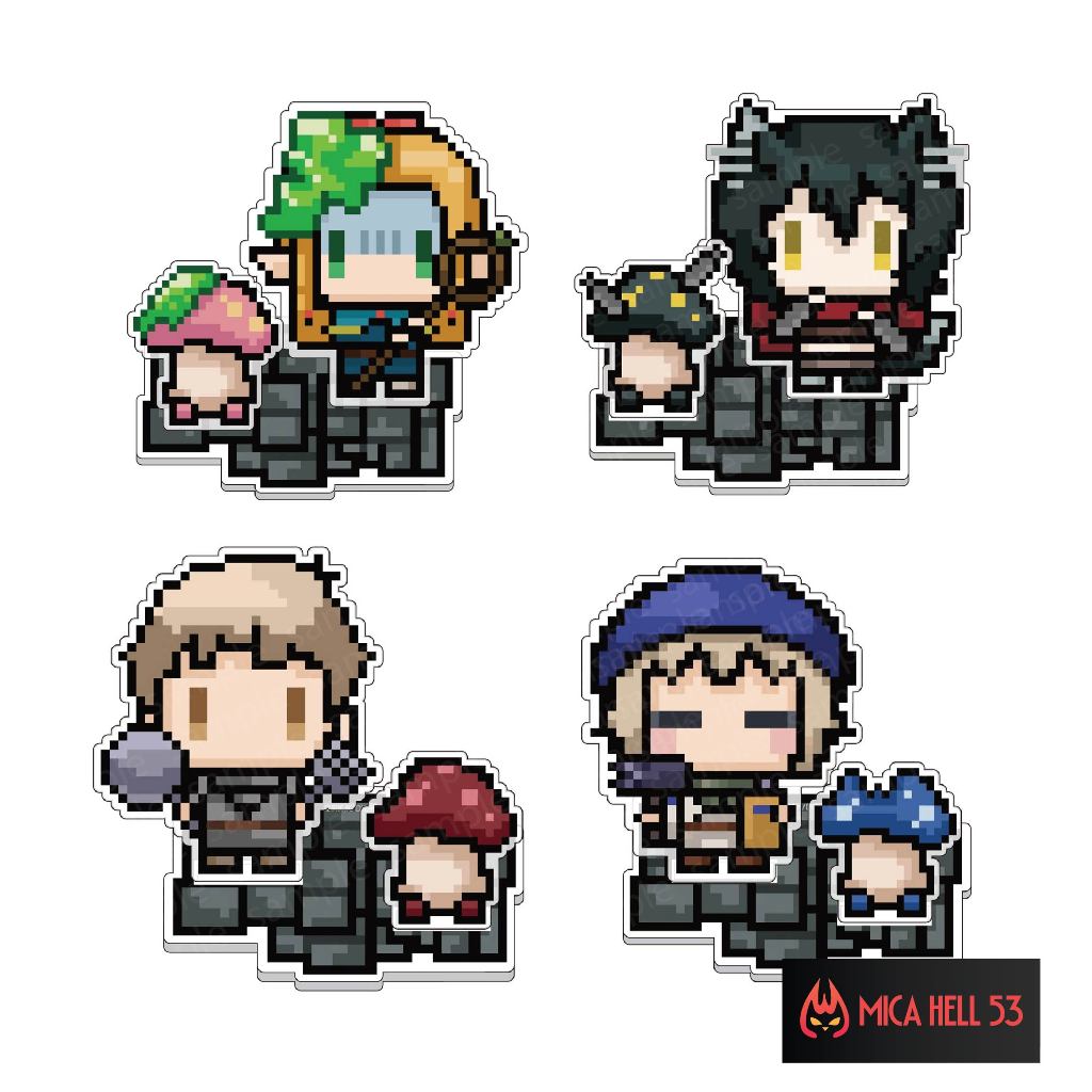 Standee Mica Key Chain Dungeon Meshi Standee Acrylic Anime Manga ...