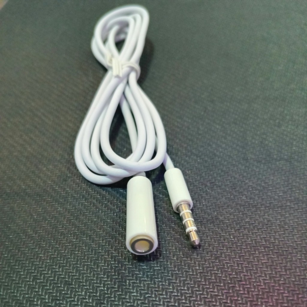 Headphone extension cord 1 meter long - 3-pin jack (listening ...