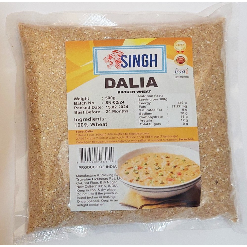 Dalia - Wheat Sheet Singh Dalia - Samba Rava - Broken Wheat (500g ...